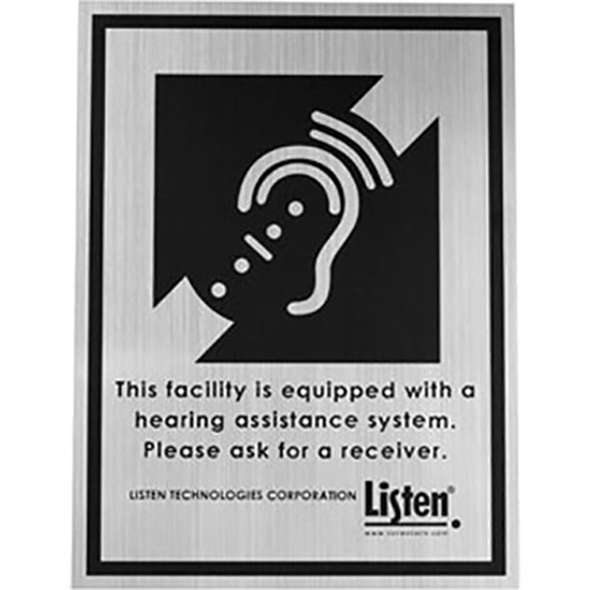 Listen Technologies LA-304 Assistive Listening Notification Signage Kit ...