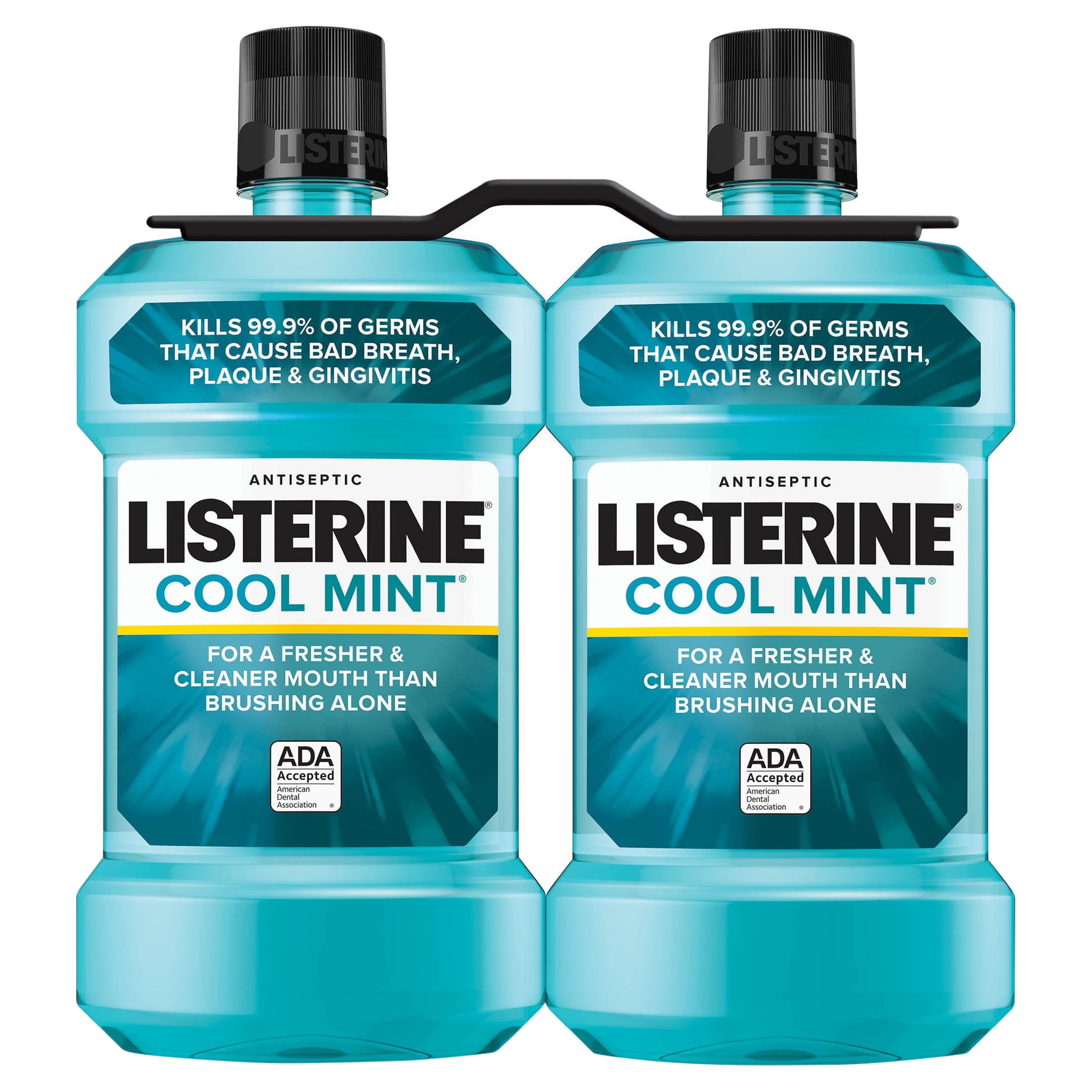 LISTERINE Cool Mint Antiseptic Mouthwash, 2 Pack, 1.5L Bottles, Fresh ...