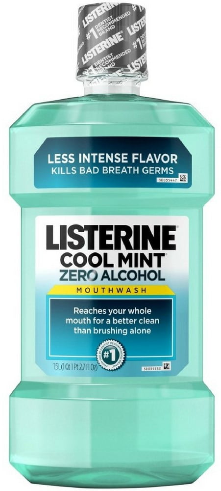 Listerine Cool Mint Zero Alcohol 1500 mL 2.7 oz - Walmart.com