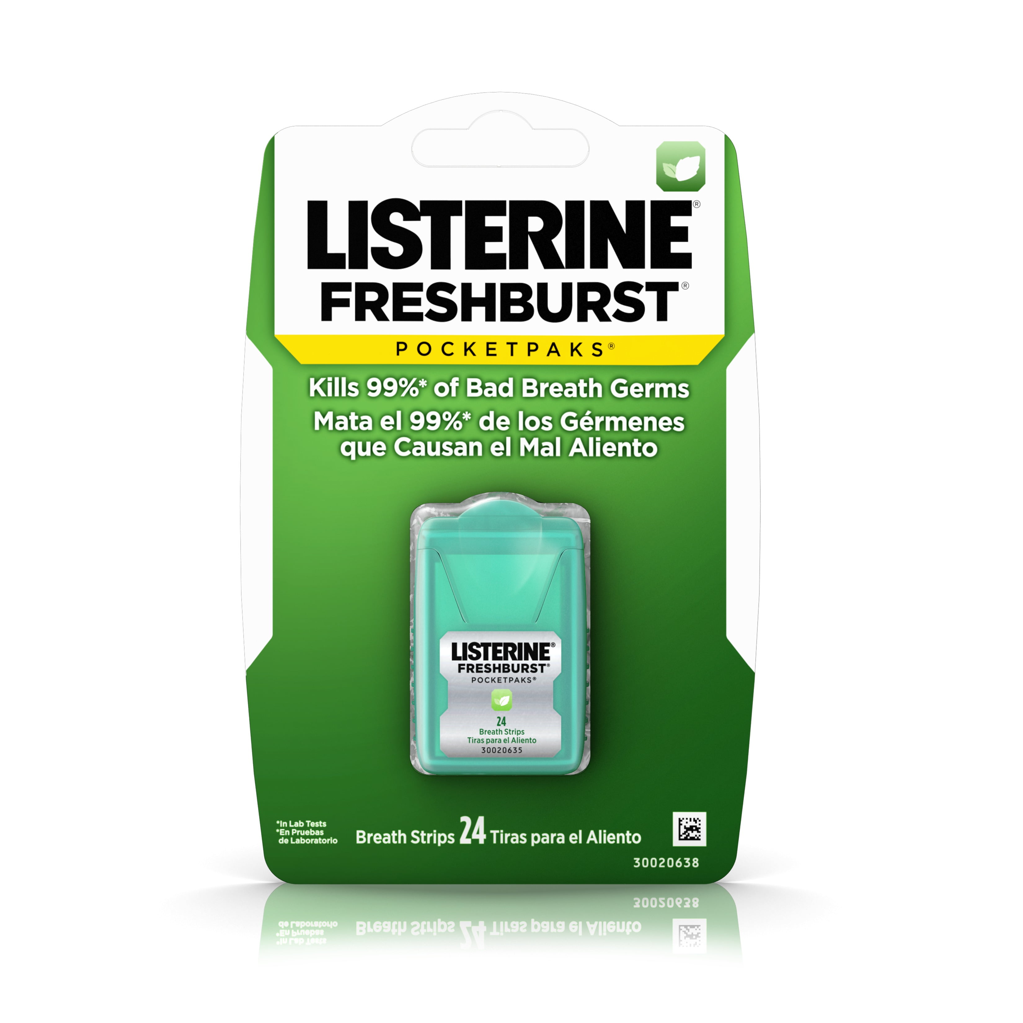 Listerine Freshburst Oral Mint PocketPaks, Bad Breath Freshener Strips ...