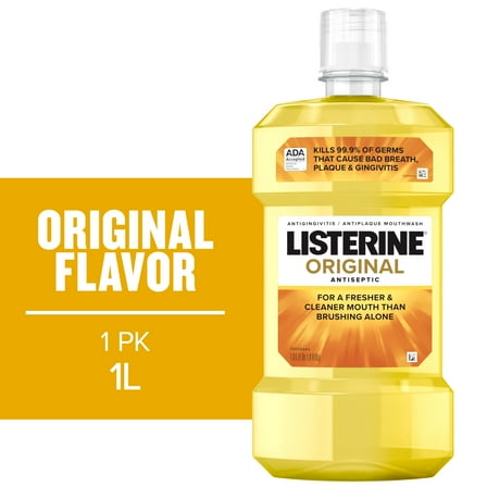 Listerine Ultraclean Oral Care Antiseptic Mouthwash, Citrus, 1.5 l ...