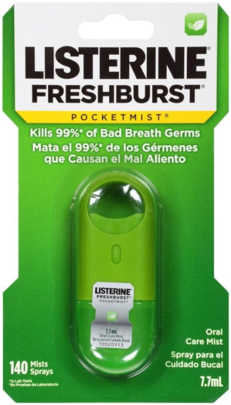 Listerine PocketMist Oral Care Mist, Freshburst 7.7 mL (Pack of 4 ...