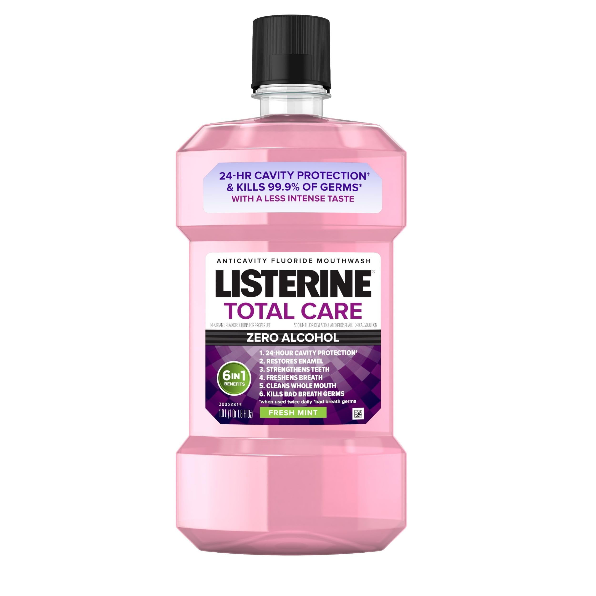 Listerine Total Care Alcohol-Free Anticavity Mouthwash, 6 Benefit ...