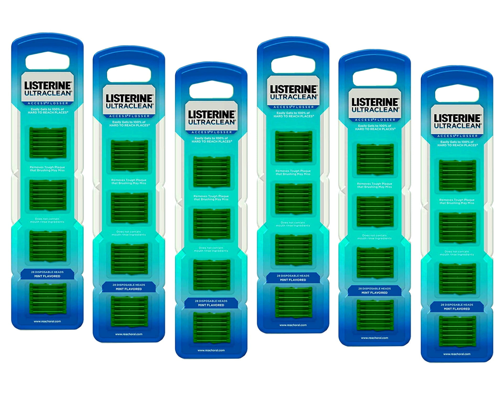 Listerine Ultra Clean Access Flosser Mint Refill Heads, 28 Count (Pack ...