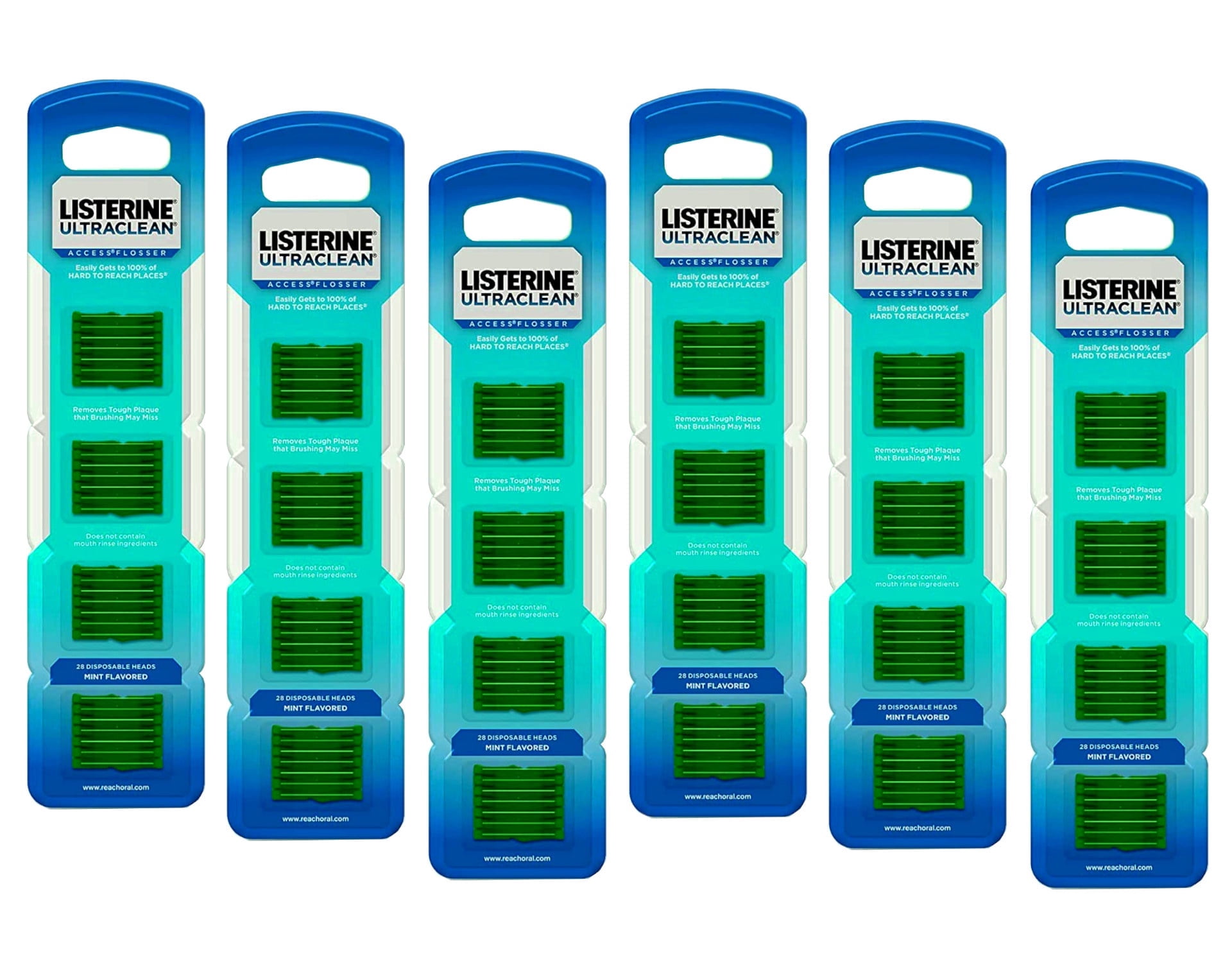 Listerine Ultra Clean Access Flosser Mint Refill Heads, 28 Count (Pack ...