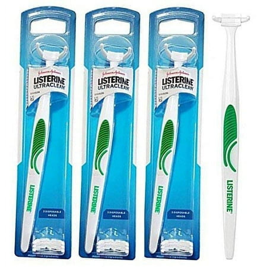 Listerine UltraClean Access Flosser, Pack of 3, Includes 3 Refill Heads ...
