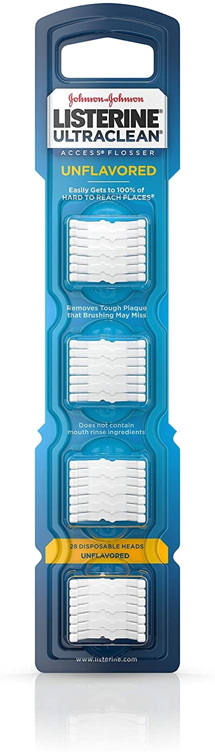 Listerine Ultraclean Access Snap-On Dental Flosser Refill Heads, High ...