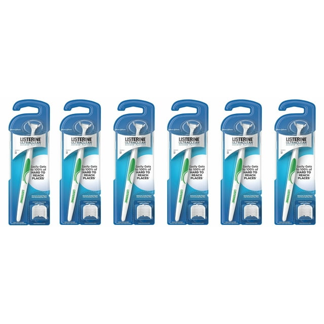 Listerine Ultraclean Access Flosser with 8 Disposable Snap-On Dental ...