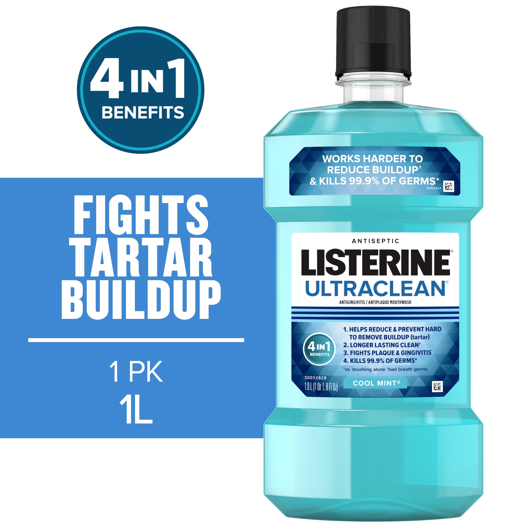Listerine Ultraclean Fresh Wash, Antiseptic Oral Care for Gingivitis ...