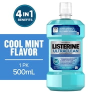 Equate Blue Mint Antiseptic Mouthwash for Bad Breath & Plaque Oral Care ...