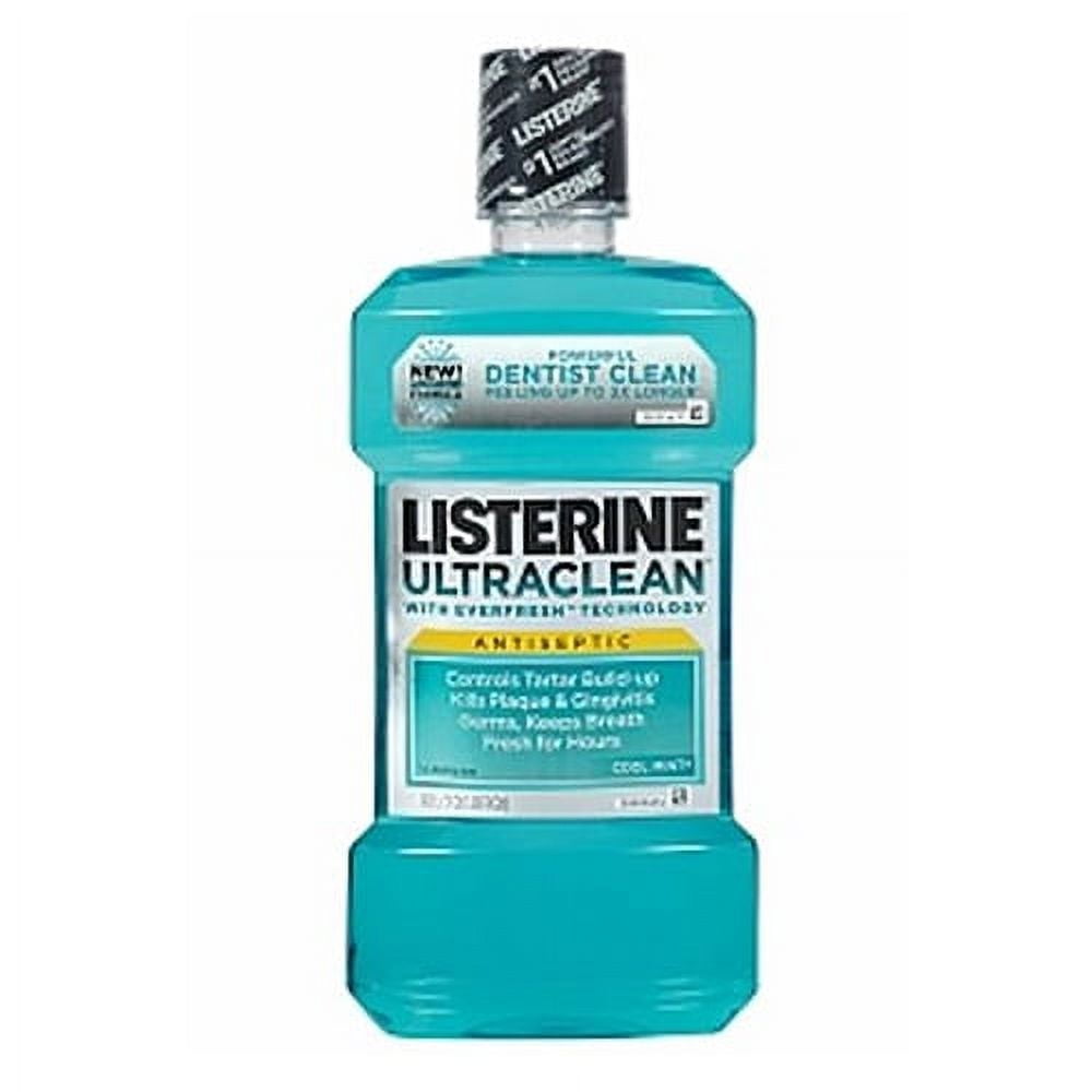 Listerine Ultraclean Oral Care Antiseptic Mouthwash Cool Mint (Pack of ...