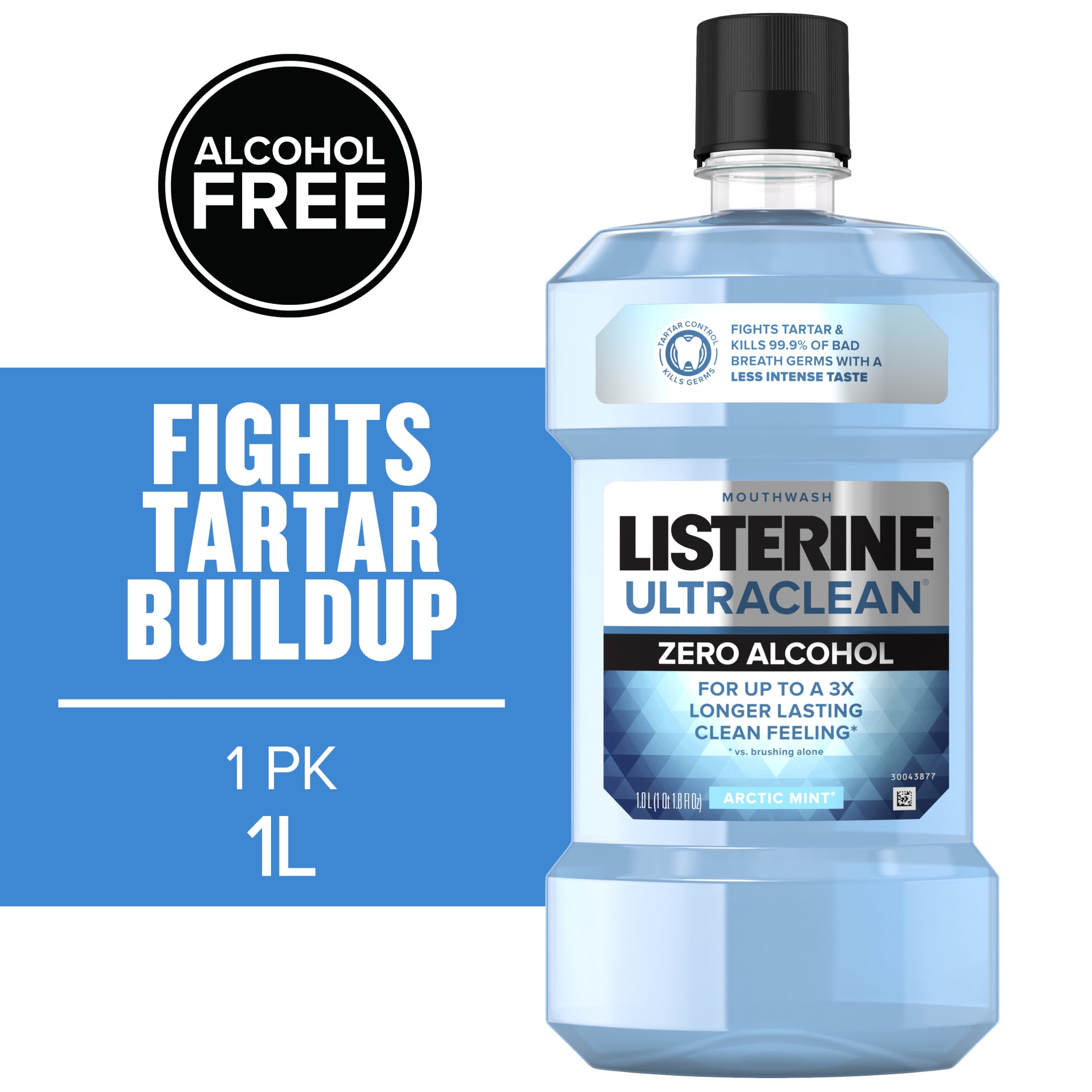 Listerine Ultraclean Alcohol-Free Tartar Mouthwash, Fresh Arctic Mint ...