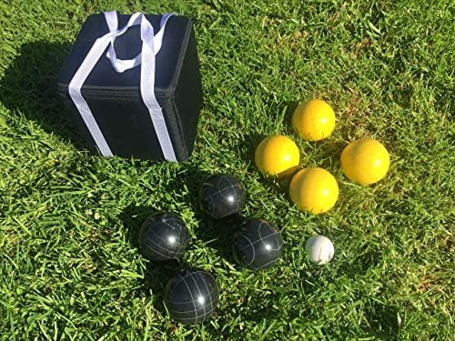 Listing - (22 of 28) Unique Bocce Sets - 107mm with Black and Yellow ...