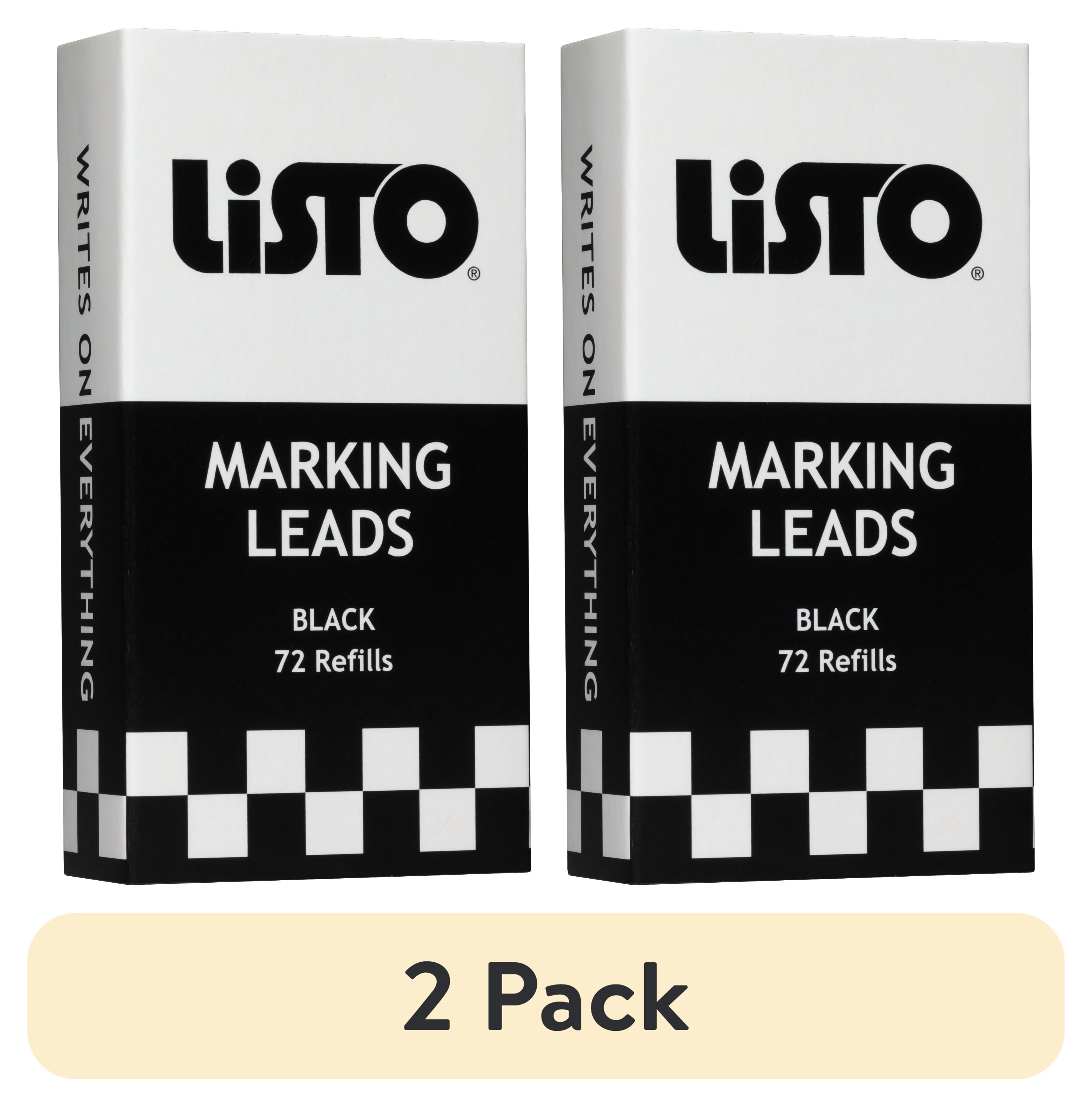 (2 pack) Listo, LIS162BBK, Marking Pencil Refills, 72 / Box - Walmart.com
