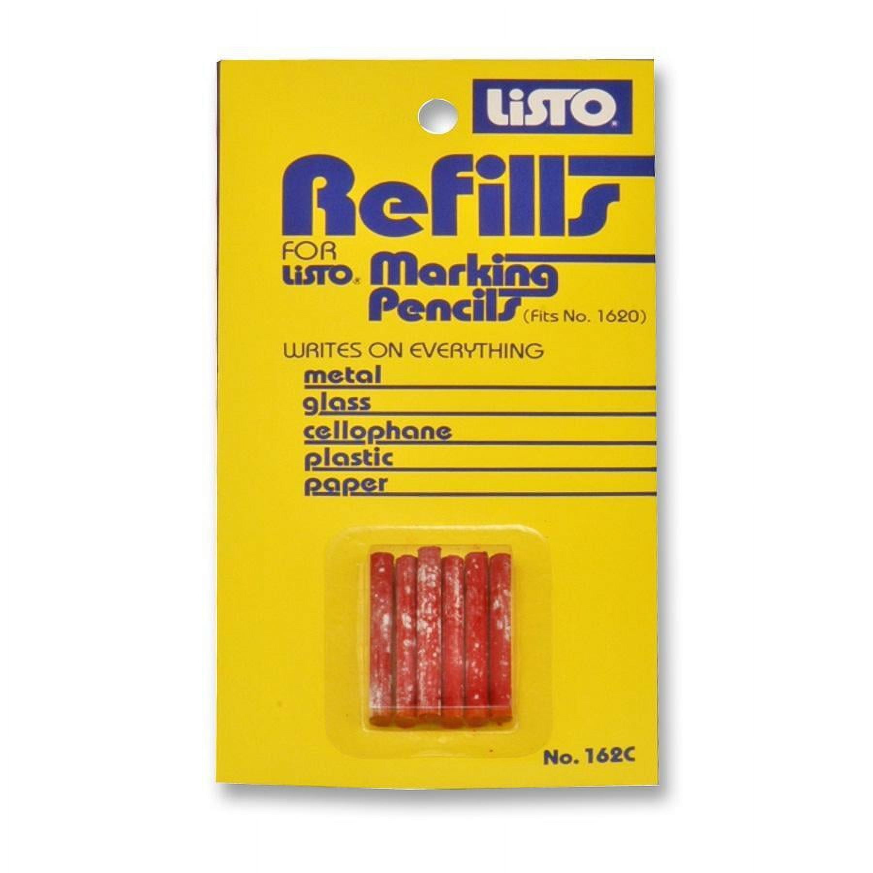 Listo, LIS162CRD, Marking Pencil Refill, 6 / Card - Walmart.com
