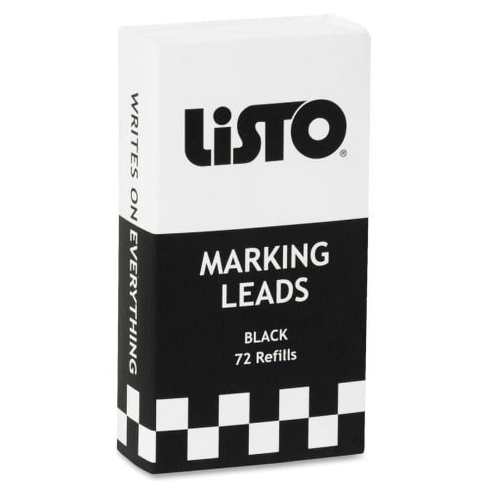 Listo Marking Pencil Refills Black - 72 / Box - Walmart.com