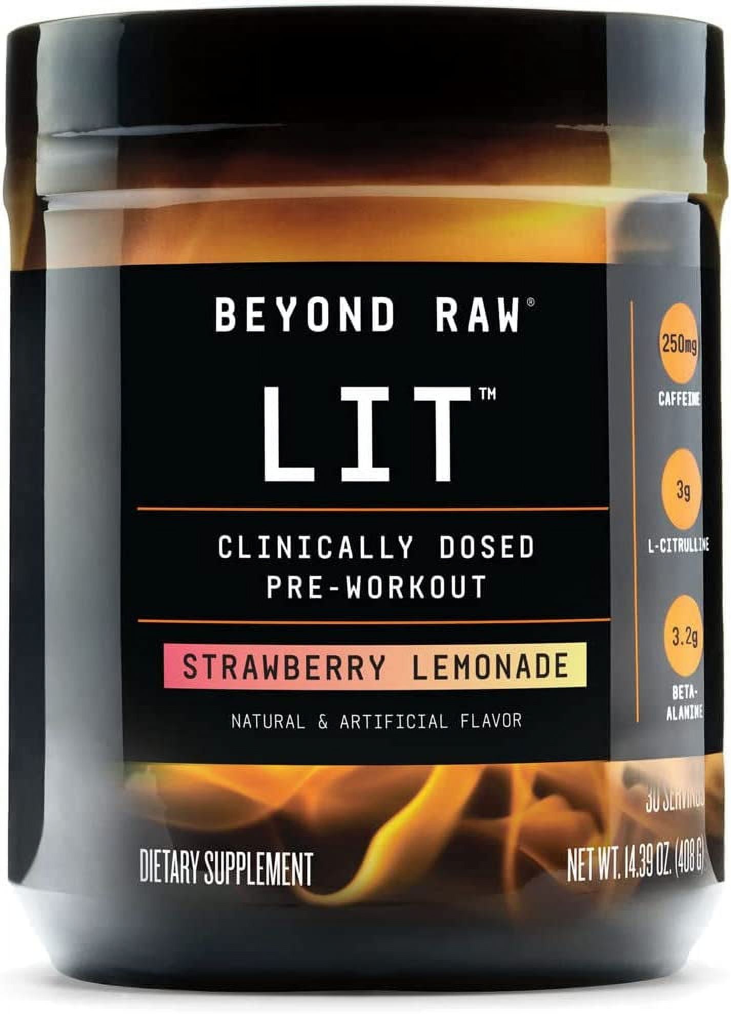 Lit | Clinically Dosed Pre-Workout Powder | Contains Caffeine, L ...