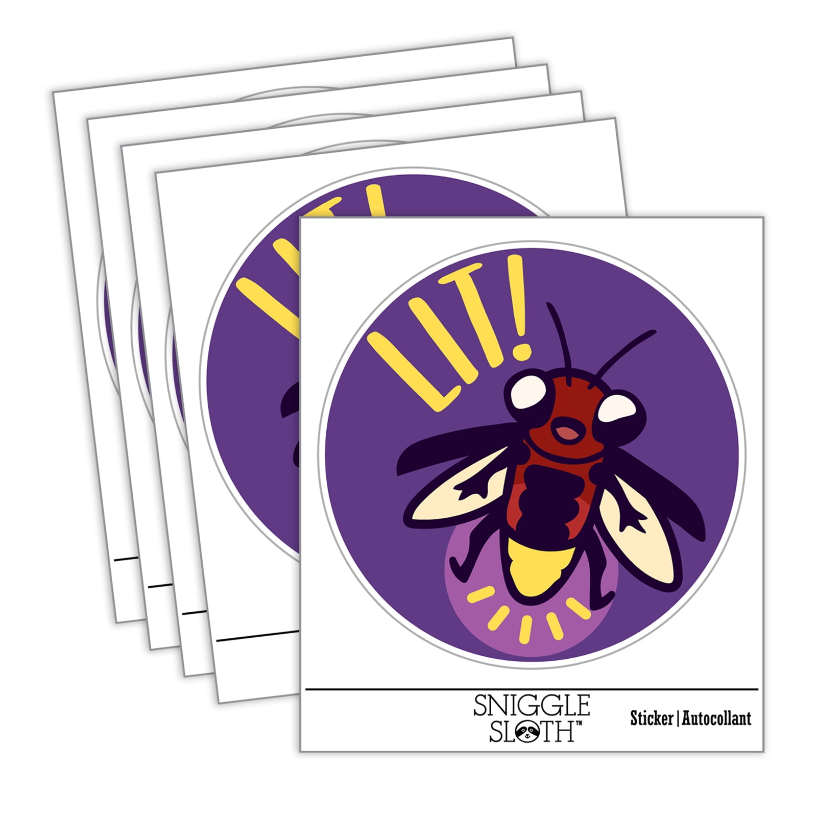 Lit Cute Firefly Insect Car Window Bumper Water Bottle Phone Tablet ...