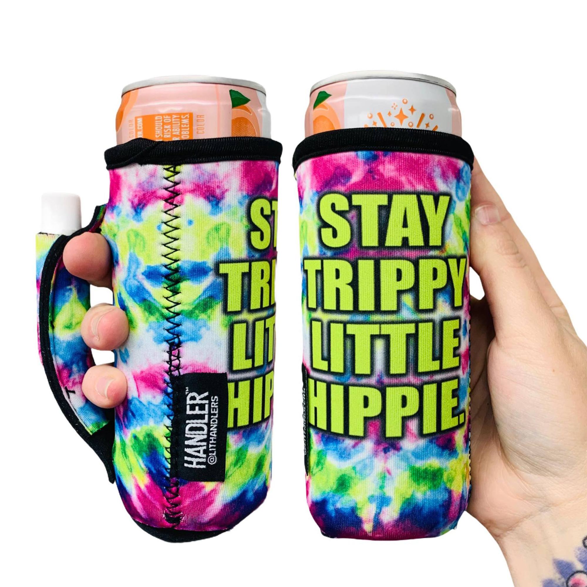 Lit Handlers Soda Can Covers - 12 oz Slim Drink Skinny Beer Holder ...