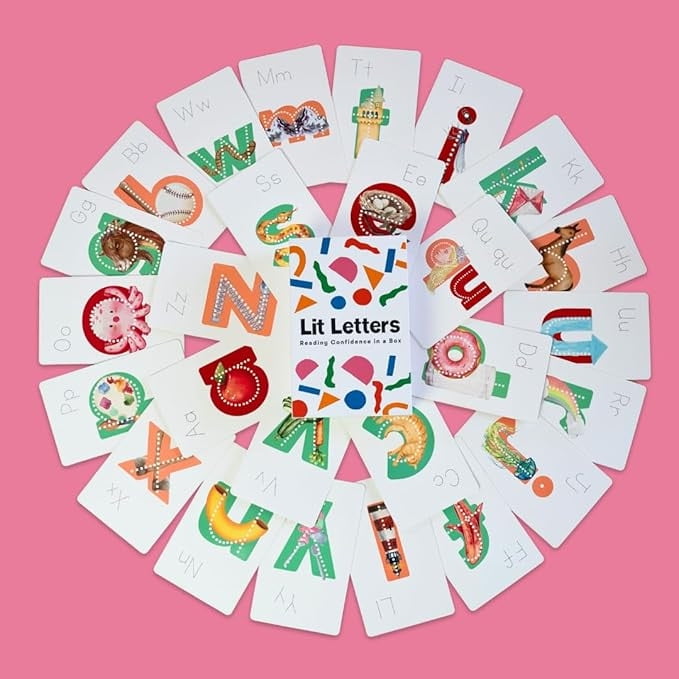 Lit Letters Flash Cards, Alphabet Flash Cards for Learning Letter ...