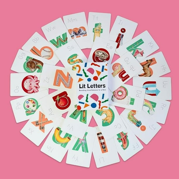 Lit Letters Flash Cards, Alphabet Flash Cards for Learning Letter ...