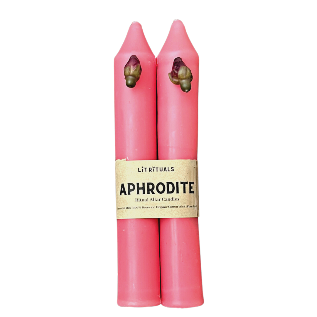 Lit Rituals Aphrodite Beeswax Taper Candle - Large - Walmart.com