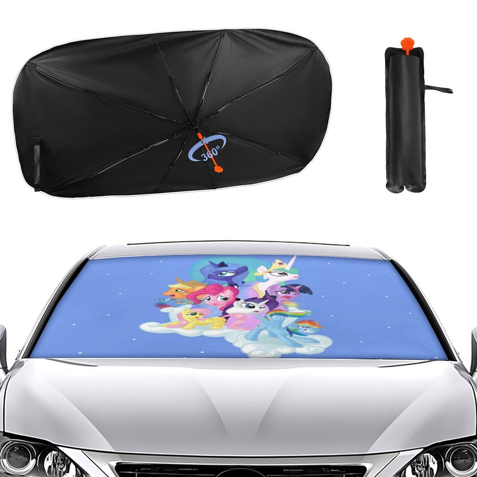 My Lit-tle Pony Windshield Sun Shade Umbrella - Foldable Car Window ...