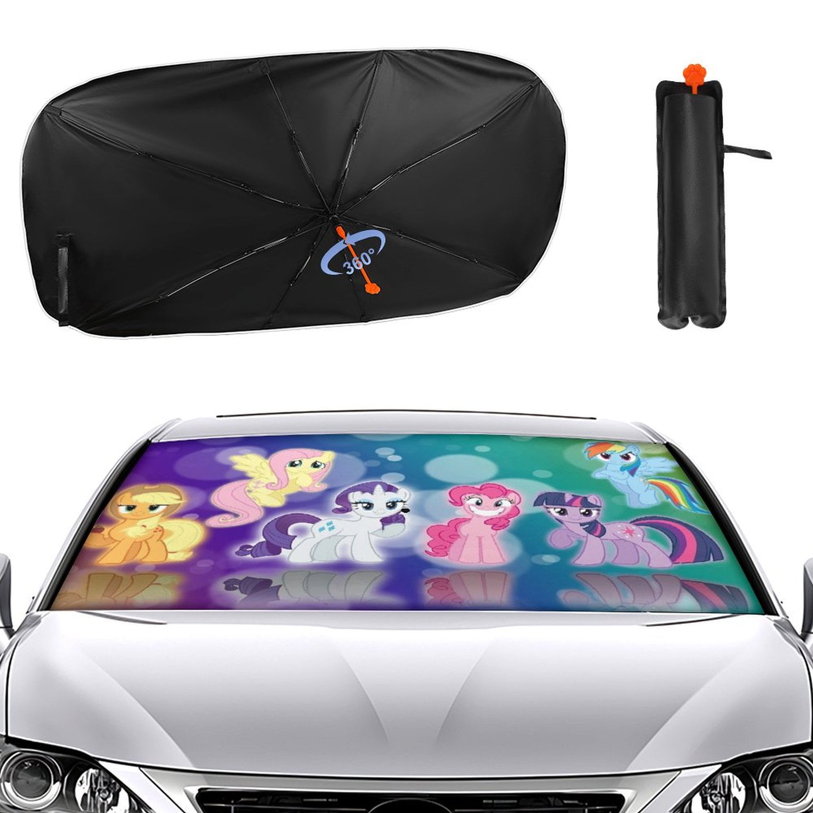 My Lit-tle Pony Windshield Sun Shade Umbrella - Foldable Car Window ...