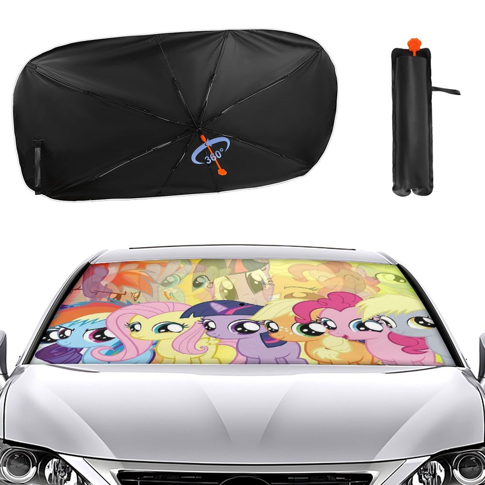 My Lit-tle Pony Windshield Sun Shade Umbrella - Foldable Car Window ...