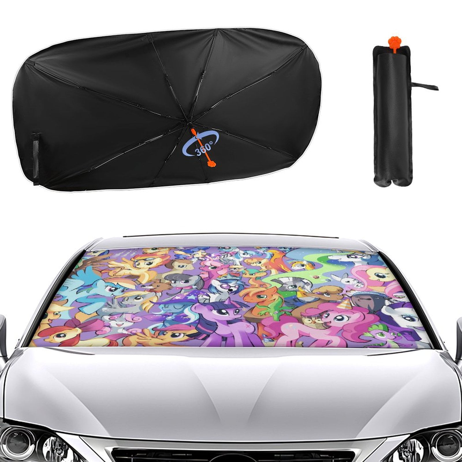 My Lit-tle Pony Windshield Sun Shade Umbrella - Foldable Car Window ...