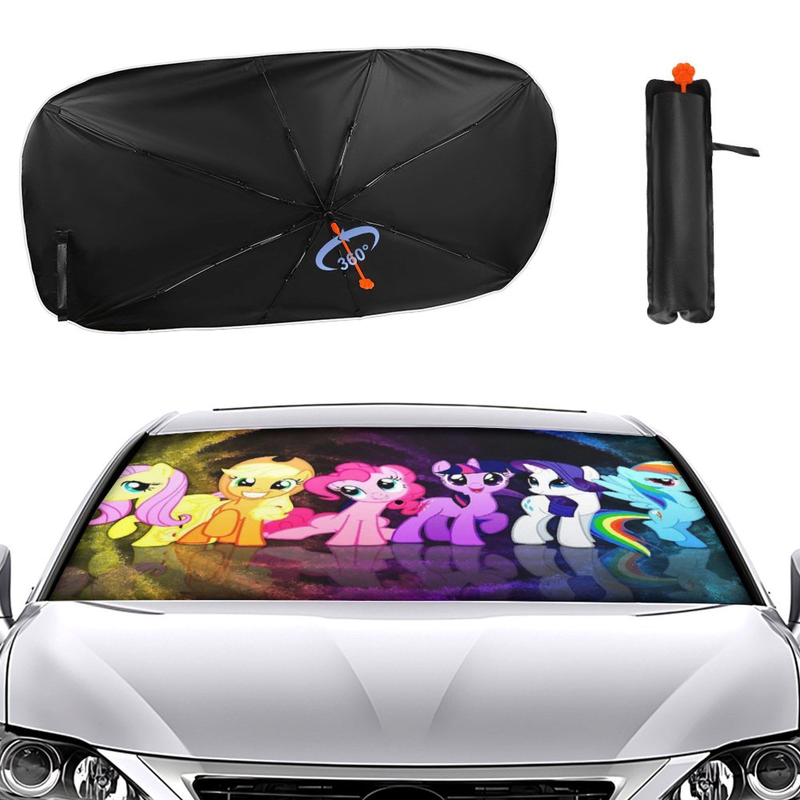 My Lit-tle Pony Windshield Sun Shade Umbrella - Foldable Car Window ...