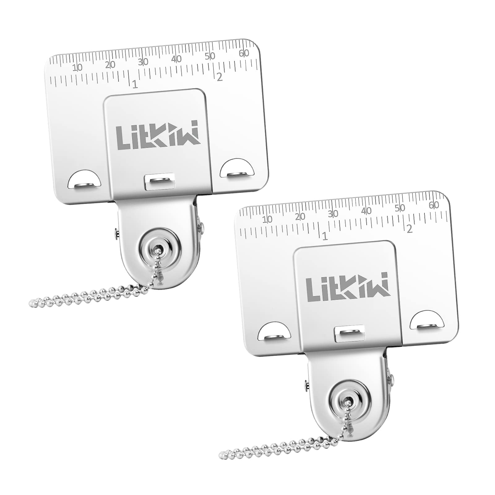 LitKiwi 2PCS Double Scale Measuring Tape Clip,304 Stainless Steel ...