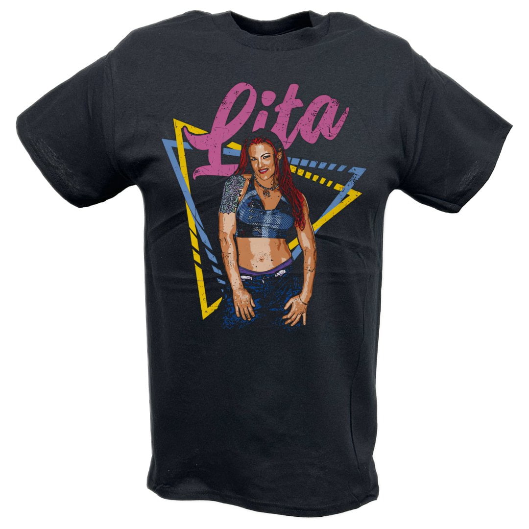 Lita Rebel Pose Black T-shirt - Walmart.com