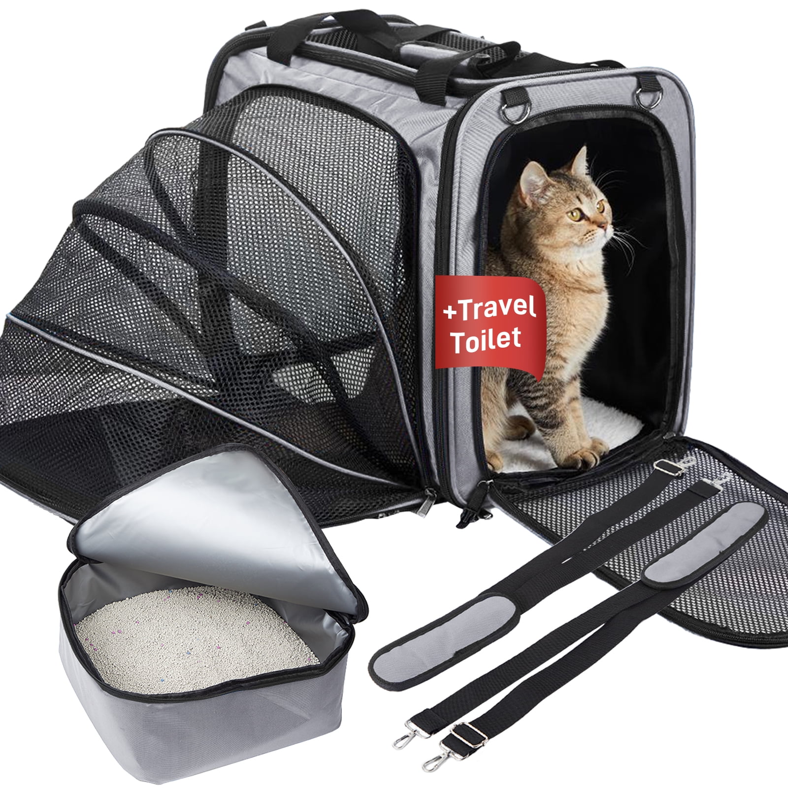 LitaiL Cat Carrier for Cats and Small Medium Dogs up to 25 lbs, Pet ...