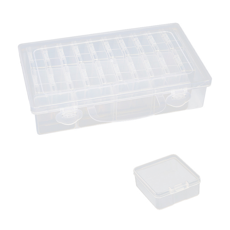 Litake 15/24/30 Grids Diy Mini Clear Storage Boxes Containers Small ...