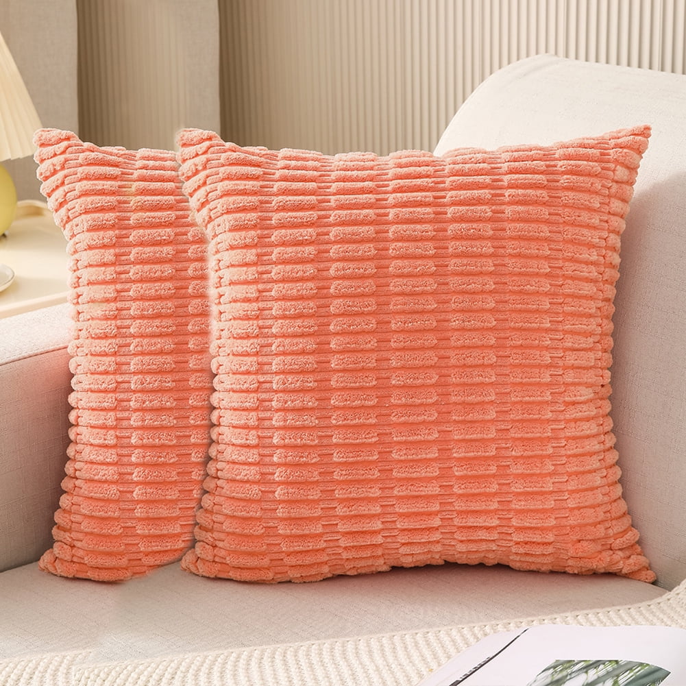 Litake 2pcs Corduroy Pillowcases Solid Color Decorative Throw Pillow ...