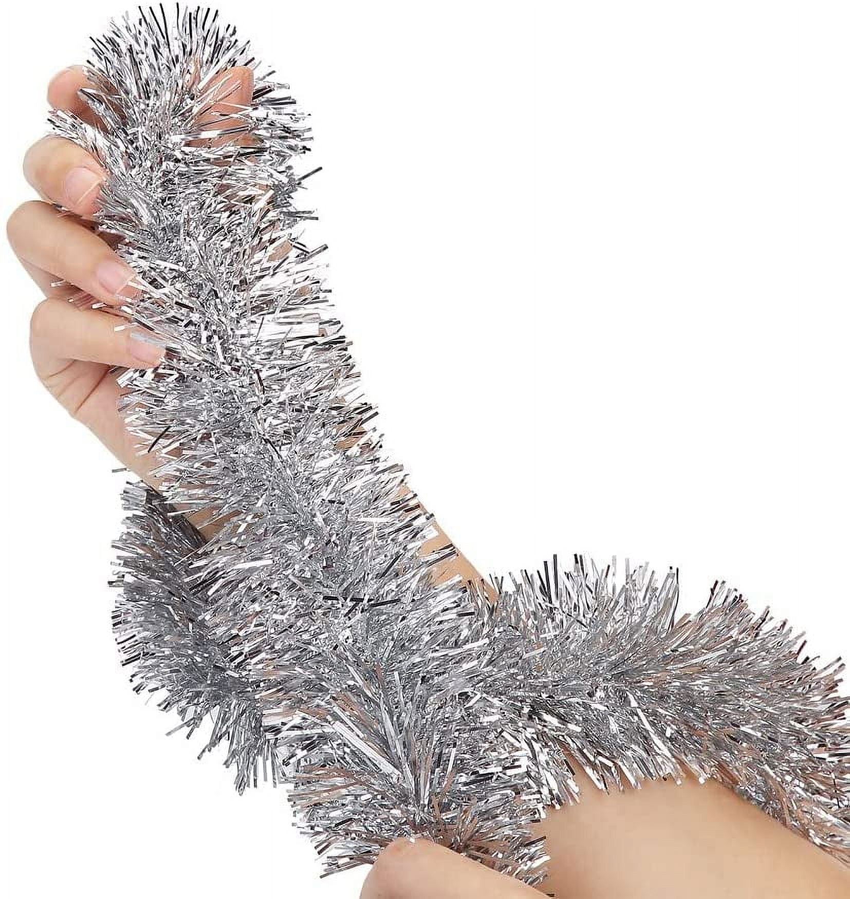 Litake 33Ft Tinsel Christmas Garland Metallic Streamers for Christmas ...