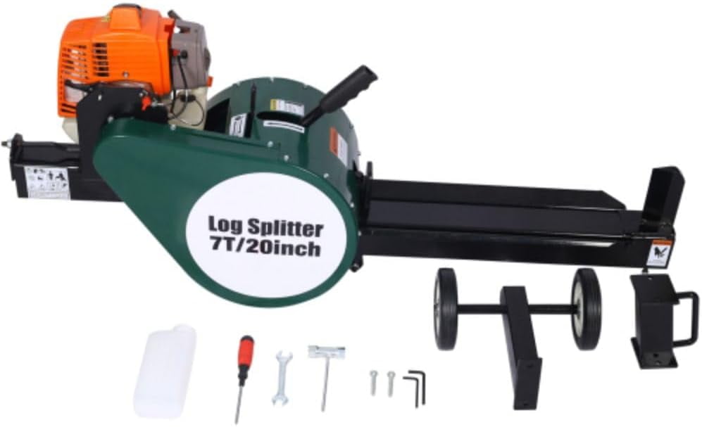 Litake 7 Ton Electric Log Splitter 2HP 16A Double Flywheel Electric ...