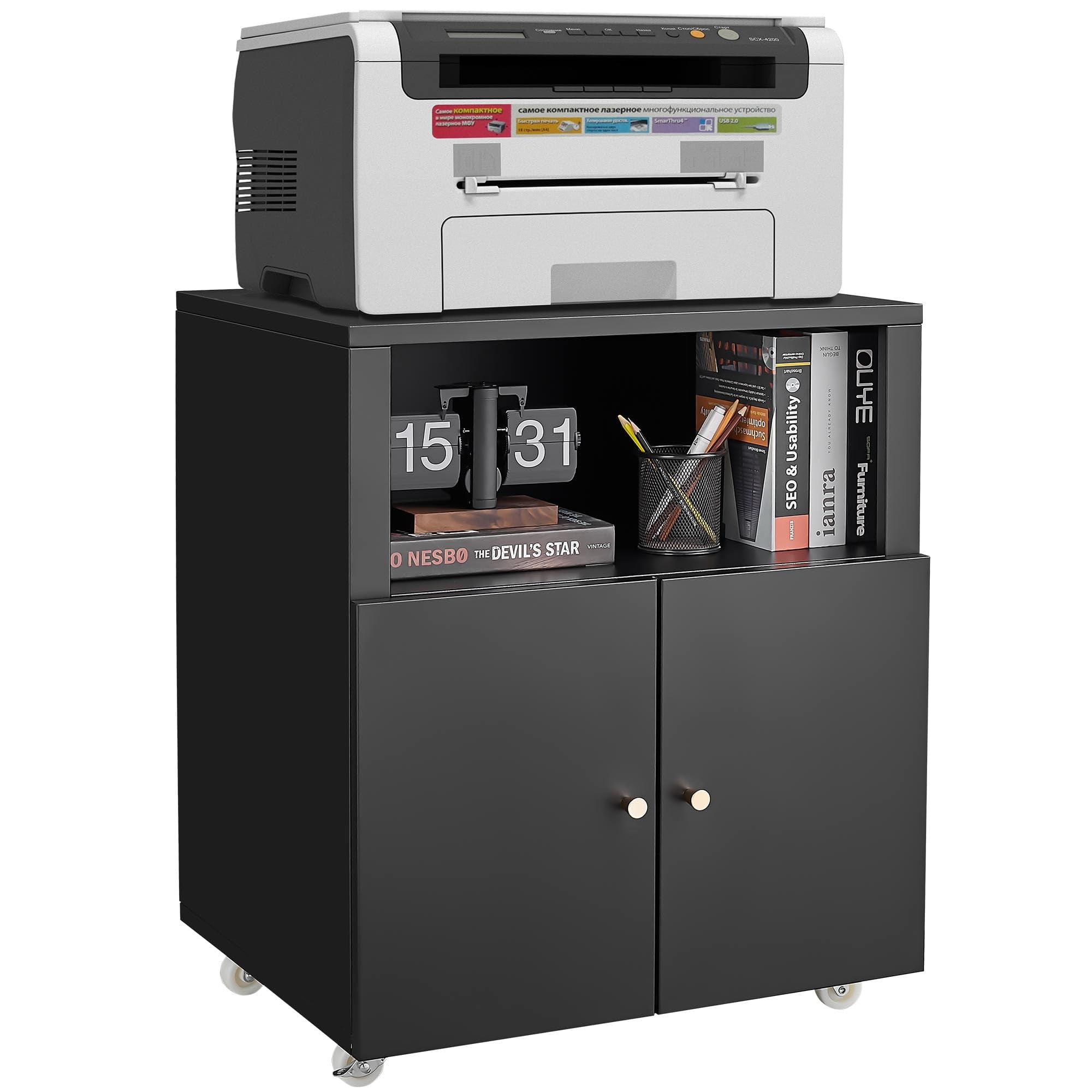 Litake Metal Printer Cabinet with Storage, Heavy Duty 3D Printer Stand ...