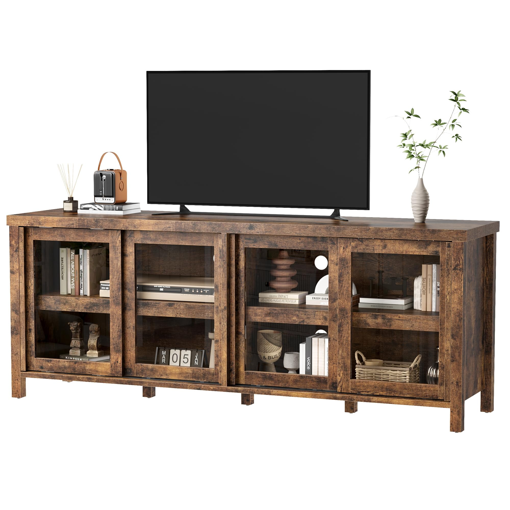 Litake TV Stand for 65 Inch, Entertainment Center with Storage Cabinet ...