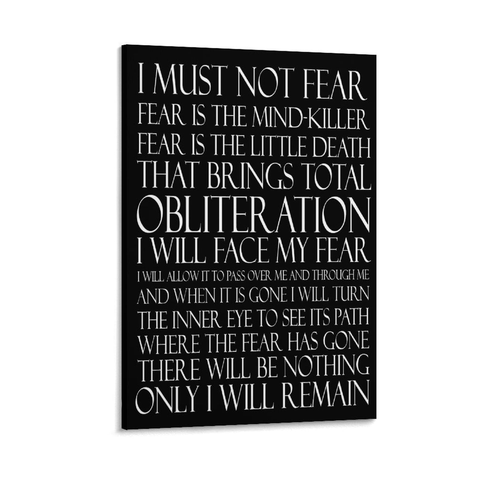 Litany Against Fear Poster By Frank Herbert Poster Cool Artworks ...