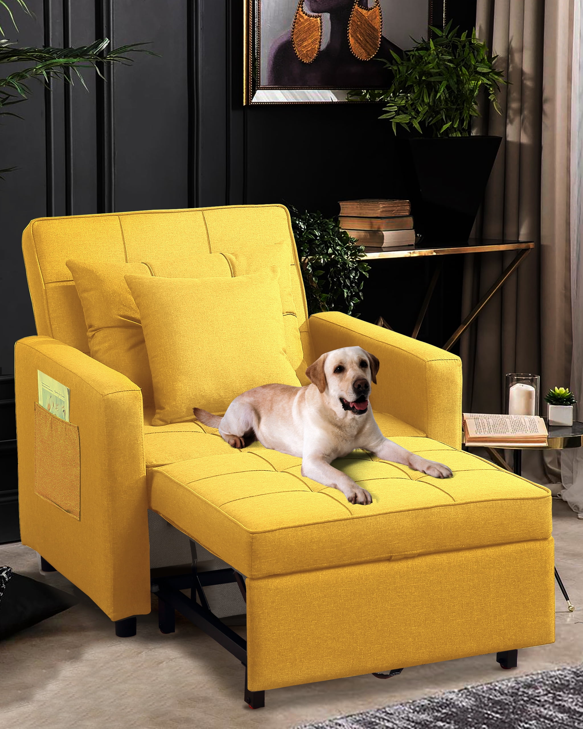 Litbird Convertible Chair Sleeper Bed, Futon Chair Turns Into Bed, Sofa ...