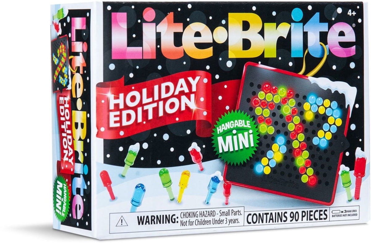 Lite-Brite Mini Holiday Edition Hangable Christmas Ornament - Walmart.com