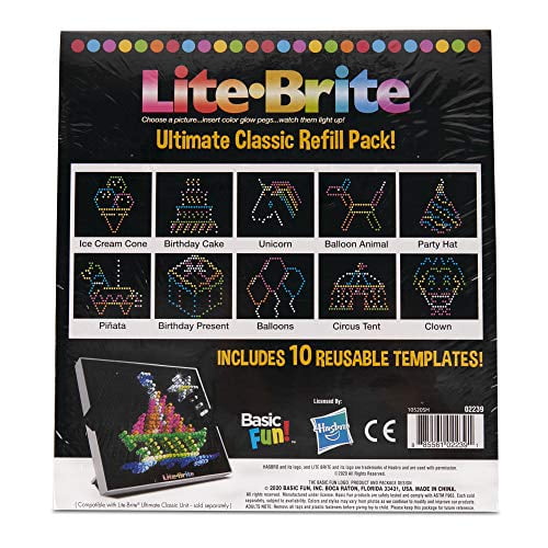 Basic Fun Lite Brite Ultimate Classic Refill Pack - Celebration Theme ...