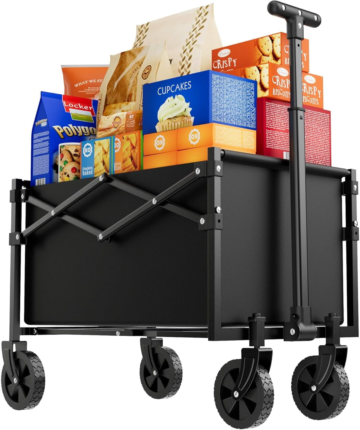Lite Collapsible Folding Wagon - Lightweight Utility Cart, 50L Capacity ...