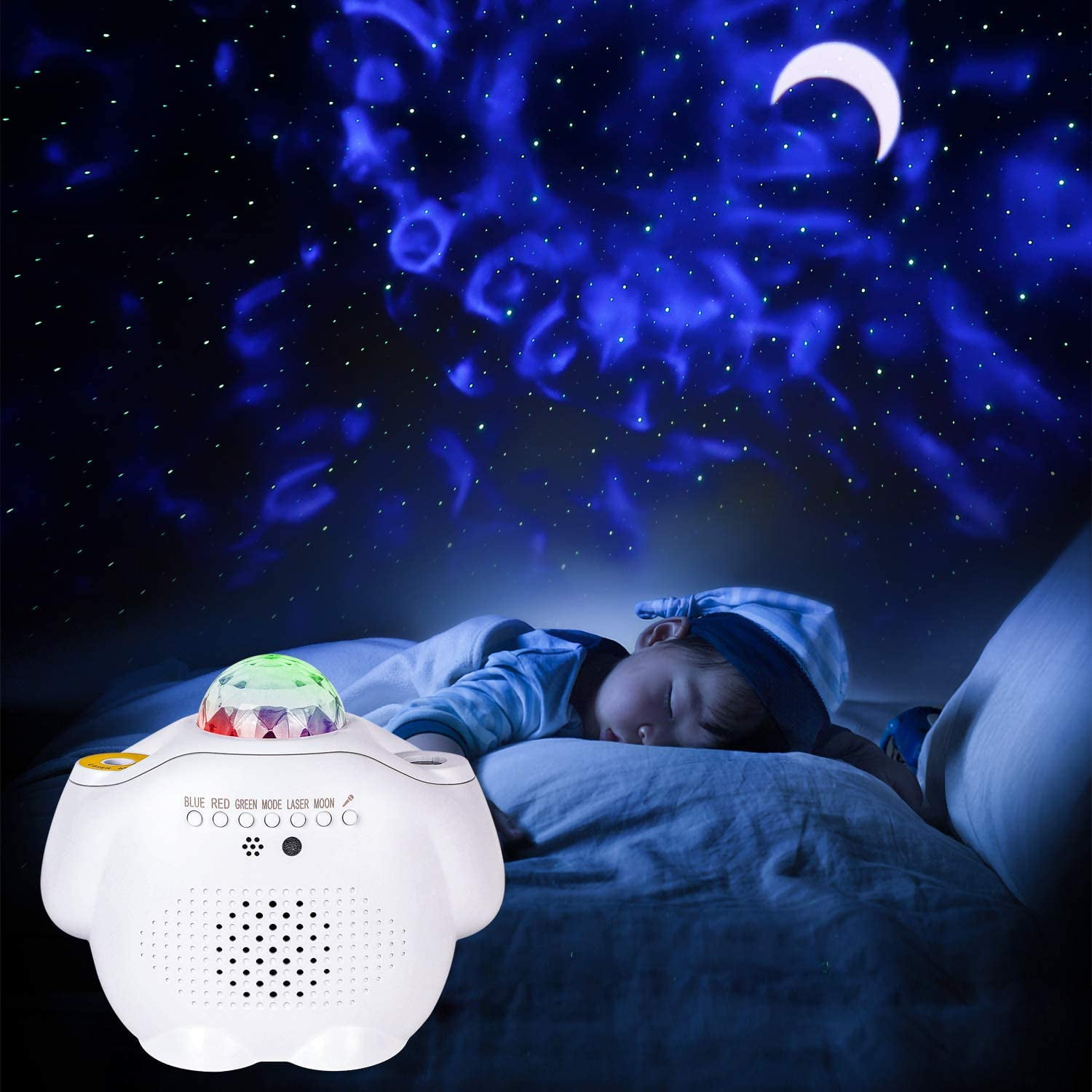 Lite LED Laser Star Projector, Starry Moon Nebula lamp Galaxy Night ...