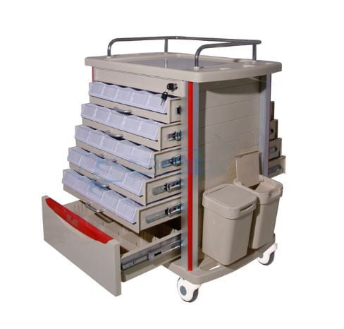 Lite Mobile Medication Cart w/ Accessories - Walmart.com