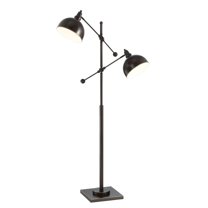 Harriet LED Floor Lamp with Antique Brass Finish - Walmart.com