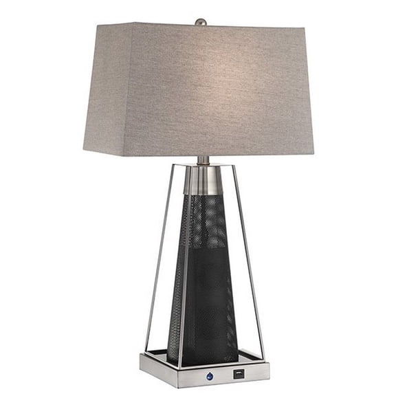 Lite Source - Darrello - 2 Light Table Lamp with Night Light-30 Inches ...