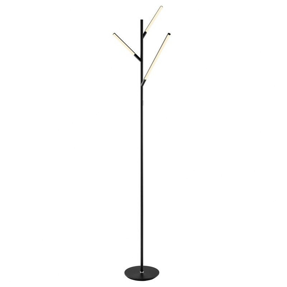 Lite Source Ls-83667 Lorant 3 Light 75" Tall Led Tree Floor Lamp - Black - Walmart.com